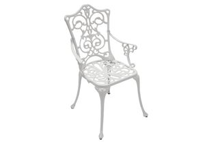 4050747211005 - Sessel Jugendstil Aluguss weiss