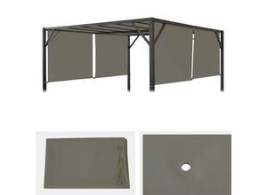 4057651428505 - Ersatzbezug für Dach Pergola Pavillon Beja 3x3m ~ taupe