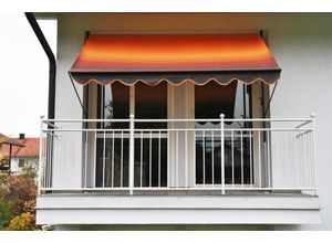 4021093000209 - Klemmmarkise orange braun 300 cm Markise Balkon