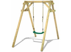 4251511823541 - WICKEY Schaukelgestell Kinderschaukel Smart One Schaukel mit Schaukelsitzen Schaukelgerüst Einzelschaukel Holzschaukel - grün