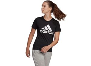 4064044664846 - adidas Loungewear Essentials Logo T-Shirt Damen in black-white