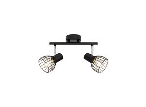 4004353286476 - Lampe Blacky Spotrohr 2flg schwarz 2x D45 E14 40W geeignet für Tropfenlampen (nicht enthalten) Für LED-Leuchtmittel geeignet - schwarz - Brilliant