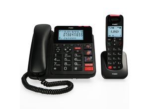 8712412675388 - Schnurgebundenes Telefon FX-8025 mit Anrufbeantworter und DECT-Telefon für Senioren