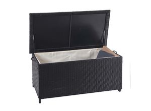 4057651300344 - Poly-Rattan Kissenbox MCW-D88 Gartentruhe Auflagenbox Truhe ~ Premium schwarz 51x115x59cm 250l