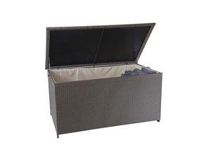 4057651301198 - Poly-Rattan Kissenbox MCW-D88 Gartentruhe Auflagenbox Truhe ~ Premium grau 80x160x94cm 950l