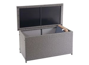 4057651300009 - Poly-Rattan Kissenbox MCW-D88 Gartentruhe Auflagenbox Truhe ~ Basic grau 51x115x59cm 250l