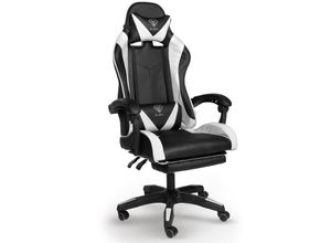 4250931564874 - Trisens - Chefsessel Stuhl Home Office Chair Racing Bürostuhl Sportsitz Büro Stuhl Schwarz Weiß