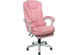 4250931565239 - Trisens - Schreibtischstuhl Design Bürostuhl Racing Chair Chefsessel Gamingstuhl Fußstütze Rosa