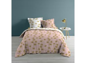 4059865081729 - Dynamic24 - 3tlg Wende Bettwäsche Baumwolle 240x220 cm rosa gold 1643527