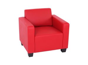 4052826123391 - Modular Sessel Loungesessel Moncalieri Kunstleder ~ rot