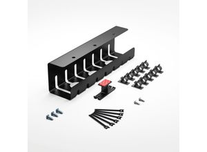 4250263741066 - Kabelkanal Schreibtisch Schwarz Komplettset b - Kabelmanagement Schreibtisch für Ordnung und Produktivität - Kabel Organizer für Kabelführung