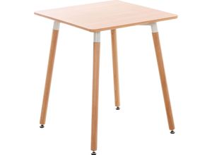 4251380498307 - Küchentisch Viborg I Esstisch Im Skandinavischen Design Für Wohnzimmer Mit MDF Tischplatte I Buchenholzgestell Justierbare Bodenschoner