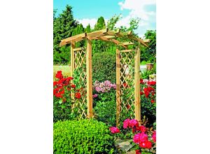 4024785195016 - TETZNER & JENTZSCH - Holz Rosenbogen Pergola ca B134 x H230 x T100 cm Durchgang ca 100 cm