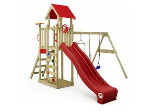 4251511890475 - Wickey Spielturm Klettergerüst MultiFlyer Light Schaukel & Rutsche Outdoor Kinder Kletterturm mit Sandkasten Leiter & Spiel-Zubehör für den Garten