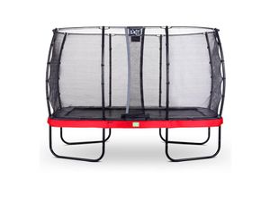 8719743252837 - Exit Toys - exit Elegant Trampolin 244x427cm mit Economy Sicherheitsnetz - rot - Rot