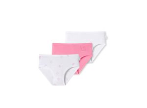 4007066281349 - Hüftslips 3er-Pack Feinripp Organic Cotton weiß pink mit Hündchen 116