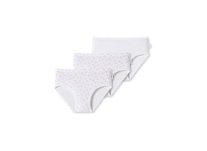 4007066281196 - Hüftslips 3er-Pack Feinripp Organic Cotton weiß mit rosafarbenen Punkten 104