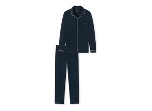 4007066271197 - Pyjama lang Interlock dunkelblau - Fine Interlock 60