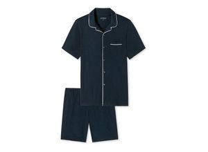 4007066271272 - Pyjama kurz Interlock dunkelblau - Fine Interlock 60