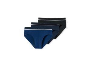 4007066288218 - Rio-Slips 3er-Pack Organic Cotton Webgummibund blau schwarz - 95 5 für Herren 45678