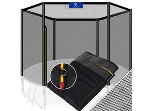 4260692712438 - KESSER® Trampolin Ersatznetz Sicherheitsnetz UV-beständig Trampolinnetz Trampolinschutz Ø 244 305 366 427 cm einfache Montage Eingangstür mit Reißverschluss aus hochwertigen Materialien