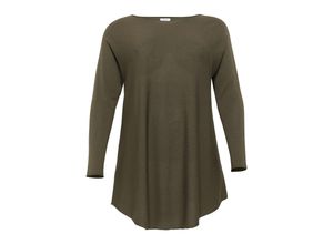 4061303763135 - Große Größen Pullover in Oversize-Form dunkelkhaki Gr56 58