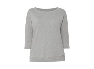 4061303503823 - Große Größen Sweatshirt mit 3 4-Arm und Rundhalsausschnitt hellgrau meliert Gr48 50