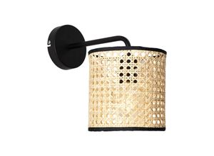 4004353351648 - Lampe Wiley Wandleuchte hängend rattan 1x A60 E27 60W geeignet für Normallampen (nicht enthalten) Für LED-Leuchtmittel geeignet - braun - Brilliant