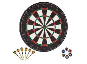 4009197090395 - Dartscheibe Sisal Set mit 6 Steel-Dart-Pfeilen und 18 Flights