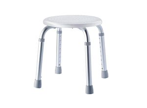 4006956075556 - RIDDER Bad-Hocker Ted weiß höhenverstellbar PP   Aluminium