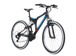 4250547532076 - KS Cycling Mountainbike Fully 26 Zodiac Schwarz-Rot RH 48 cm