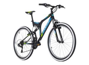 4250547532052 - KS Cycling Mountainbike Fully 26 Zodiac Schwarz-Grün RH 48 cm