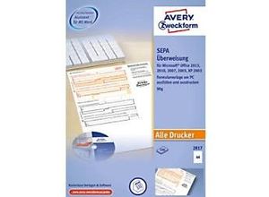 4004182028179 - EU Standard Überweisung 2817 A4 quer mit Software 4004182028179 Zweckform 2817 100 Blatt