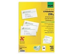 4004360995064 - LP800 3C- Visitenkarten weiß 85 x 55 mm 250g glatte Kanten 4004360995064 100 Stück