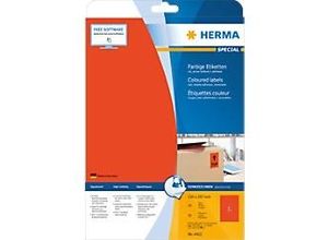 4008705044226 - HERMA Farbige Etiketten 4422 Rot Rechteckig 210 x 297 mm 20 Blatt à 1 Etikett