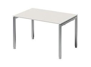 5020073993219 - BISLEY Cito höhenverstellbarer Schreibtisch grauweiß silber rechteckig 4-Fuß-Gestell silber 1200 x 800 cm