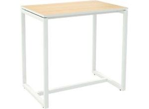 3660141221145 - Stehtisch easyDesk TD1141323 110cm (H) 114x75cm (BxT) rechteckig buche   weiß 3660141221145 PAPERFLOW