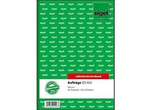 4004360910067 - - Auftragsformular din A5 56g m² selbstdurchschreibend 2 Durchschläge handschriftlich Schreibmaschine rosa gelb 3 x 40 Bl