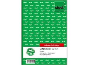 4004360910555 - sigel® Lieferschein mit Empfangsschein SD012 DIN A5 hoch selbstdurchschreibend