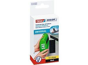 4042448859365 - tesa Klettstreifen ON&OFF Universal Schwarz 20 mm (B) x 1 m (L) PP (Polypropylen)