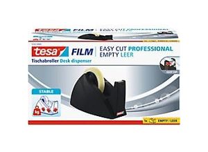 4042448002198 - tesa Easy Cut Professional Tischabroller schwarz unbestückt für Klebefilme 25 mm x 66 m mit Zackermesser (57422-1)