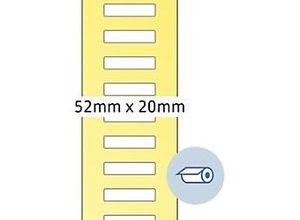 4008705040662 - 4066 ThermotransferetikettenSelbstklebend Weiß 20 x 52 mm 5000 Etiketten