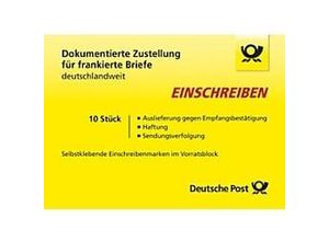 4050357017448 - Deutsche Post Einschreiben-Label National 265 ¤ Deutschland 10 Stück