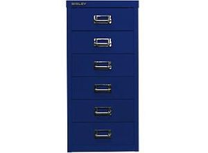 5020073705805 - Schubladenschrank MultiDrawer? 29er Serie L296839 Stahl 6 Schubladen (Vollauszug) A4 279 x 59 x 38 cm blau 5020073705805 B