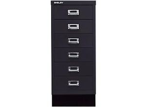 5020073705928 - Schubladenschrank MultiDrawer? 29er Serie L296S833 Stahl 6 Schubladen (Vollauszug) A4 278 x 67 x 38 cm mit Sockel schwa 5