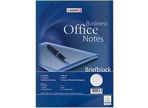 4006144584884 - Office Notizblock DIN A4 Liniert Geleimt Karton Blau Nicht perforiert 50 Blatt