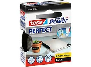 4042448043993 - tesa Gewebebänder tesa extra Power Perfect Gewebeband schwarz 190 mm x 275 m - 56341 19 mm x 275 m Schwarz