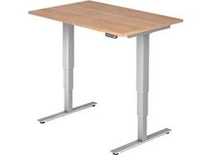 4032062147795 - Schreibtisch Ergonomic Aktiv XDSM VXDSM12 N S ergonomisch nuss rechteckig 120x80 cm (BxT) elektrisch höhenverstellbar 4032062147