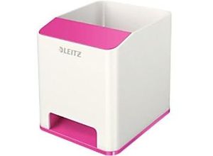 4002432113675 - LEITZ Stiftehalter WOW Duo Colour perlweiß pink Polystyrol 2 Fächer 90 x 101 x 100 cm