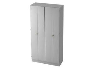 4032062126431 - Büro-Flügeltürenschrank mit Falttüren BxTxH 1000x420x2004 mm 5 oh 4 Böden lichtgrau